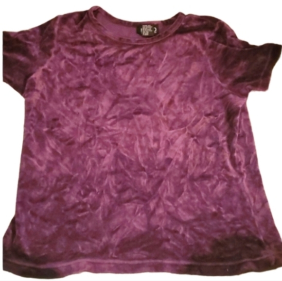 New York & Company | Tops | Vintage Lg Jrs Velour Plum Purple Top ...